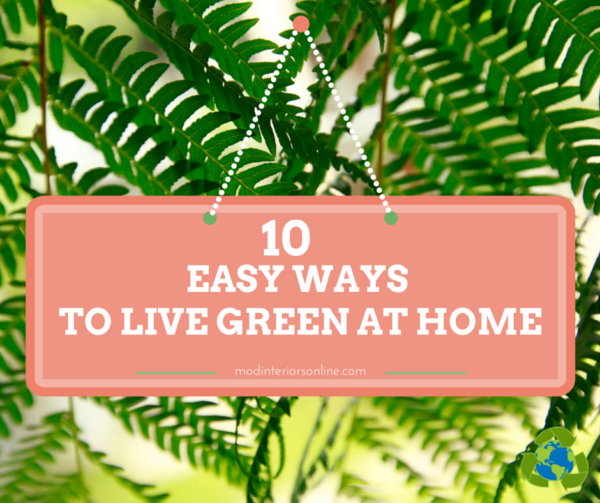 Easy Ways To Live Green At Home